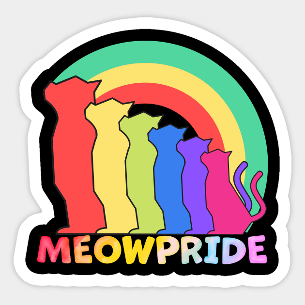 Rainbow Cat Pride Rainbow Cats Lgbtq Sticker Teepublic